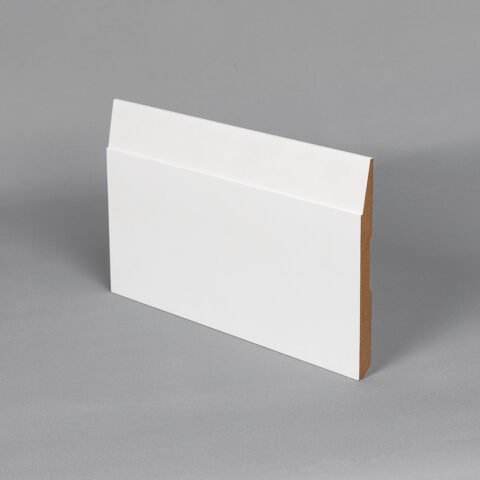 White Primed MDF Baseboard 7” Height – Style : Step Beveled – CONSTRADE